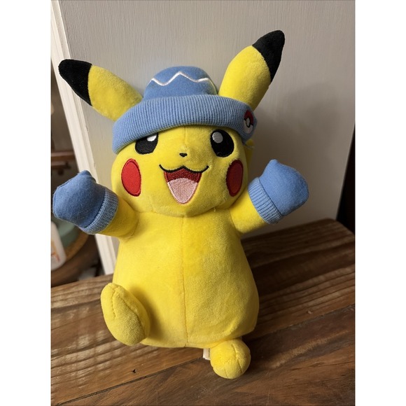 Jazwares | Toys | Pokemon Winter Holiday Pikachu Blue Hat Mittens Plush ...